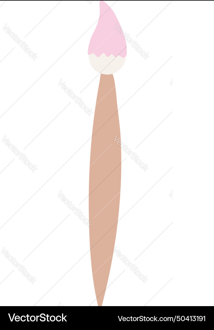 Paintbrush with paint hand drawn Royalty Free Vector Image