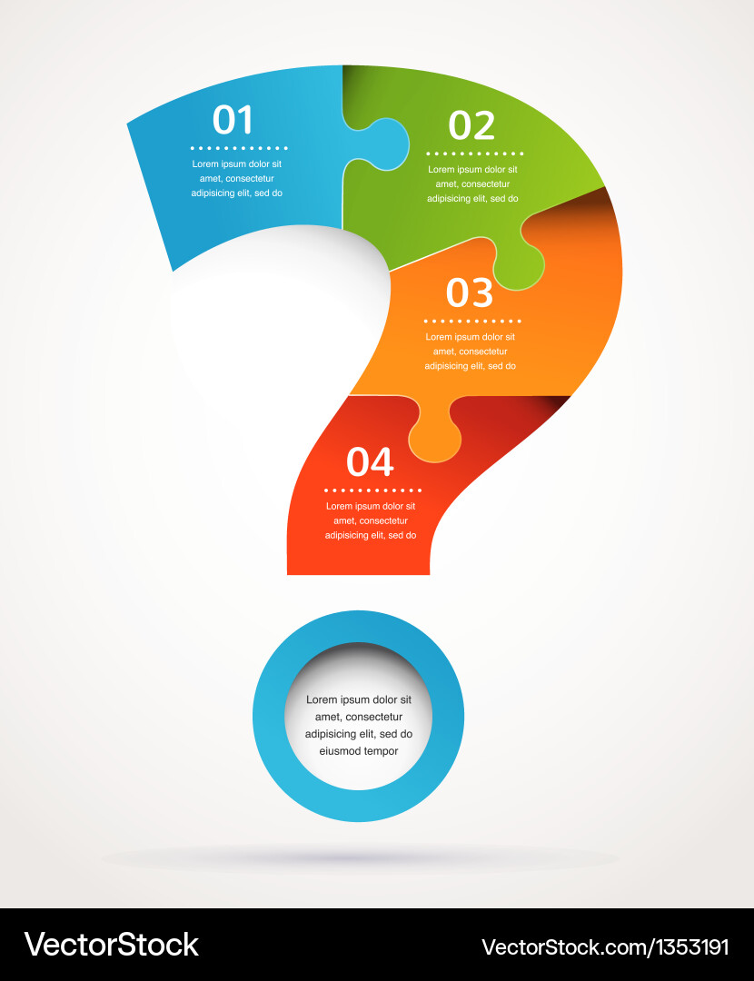 Question Mark Infographic Template Royalty Free Vector Image