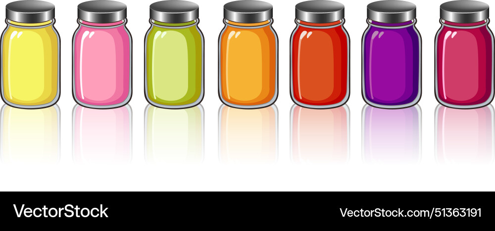 Set of multi-colored liquids Royalty Free Vector Image