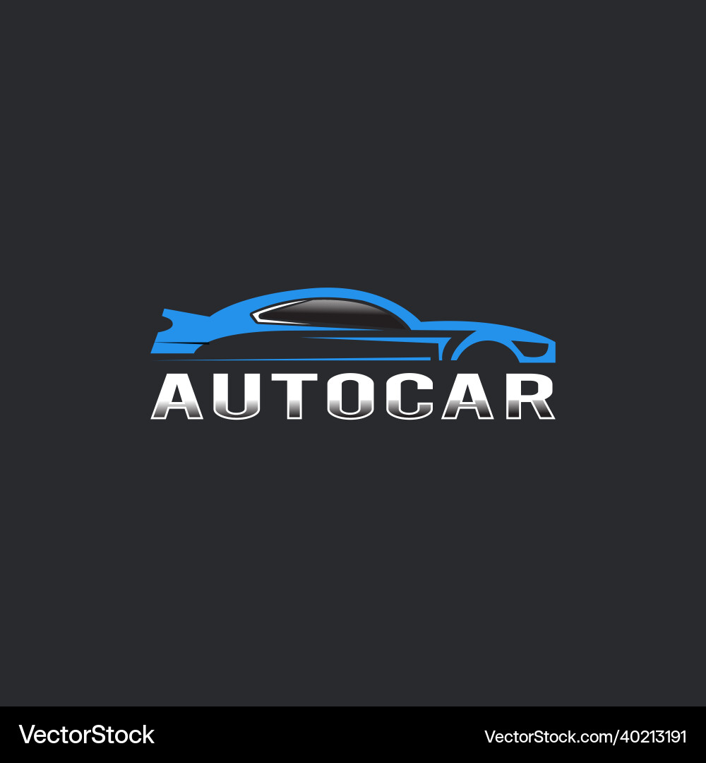 Simple modern car logo racing silhouettesimple Vector Image