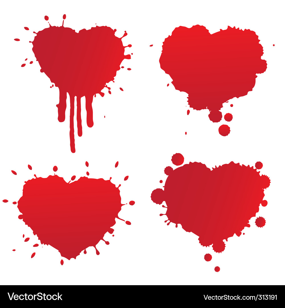 Splatter heart Royalty Free Vector Image - VectorStock