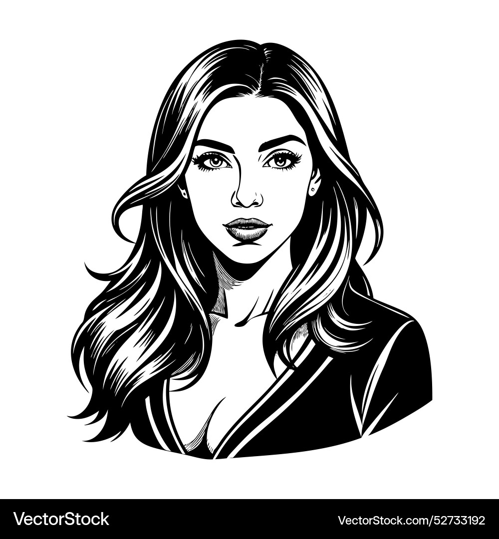 A beautiful young woman image Royalty Free Vector Image