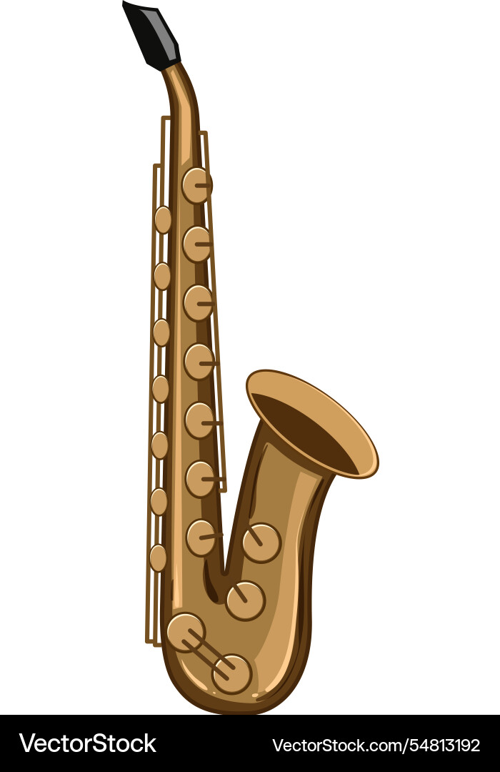 Alto saxophone cartoon Royalty Free Vector Image