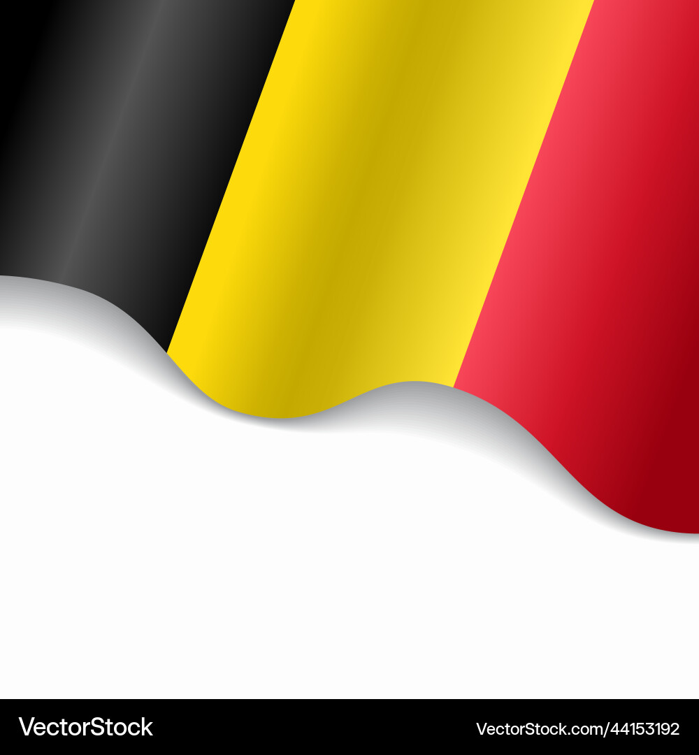 Belgian flag wavy abstract background Royalty Free Vector