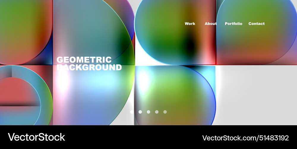 Circles and lines bright colorful geometry with Vector Image