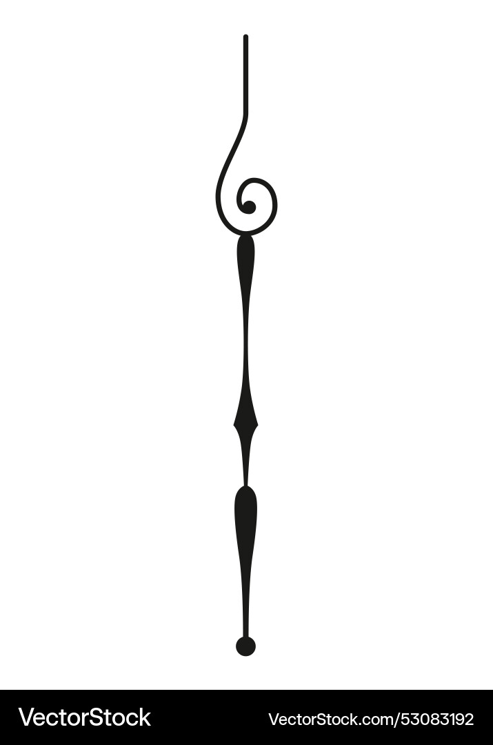 Clock pointer arrow black silhouette chronometer Vector Image