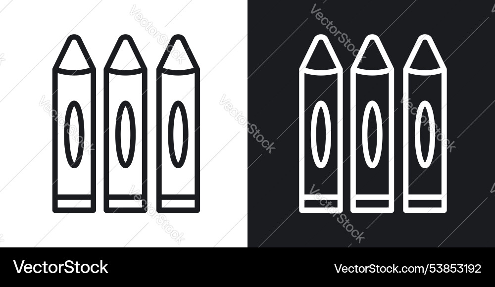 Crayon icon set Royalty Free Vector Image - VectorStock