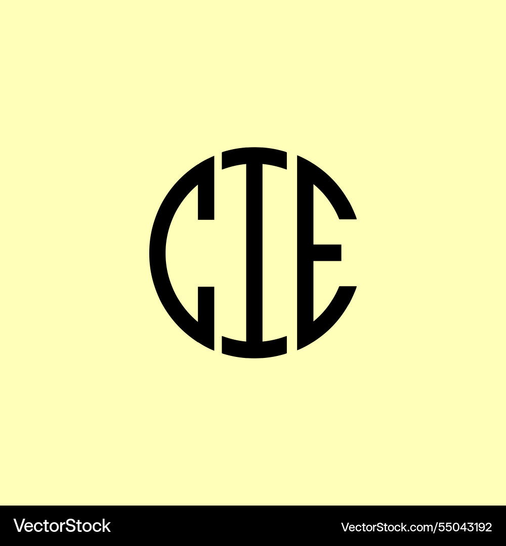 Creative rounded initial letters cie logo Vector Image