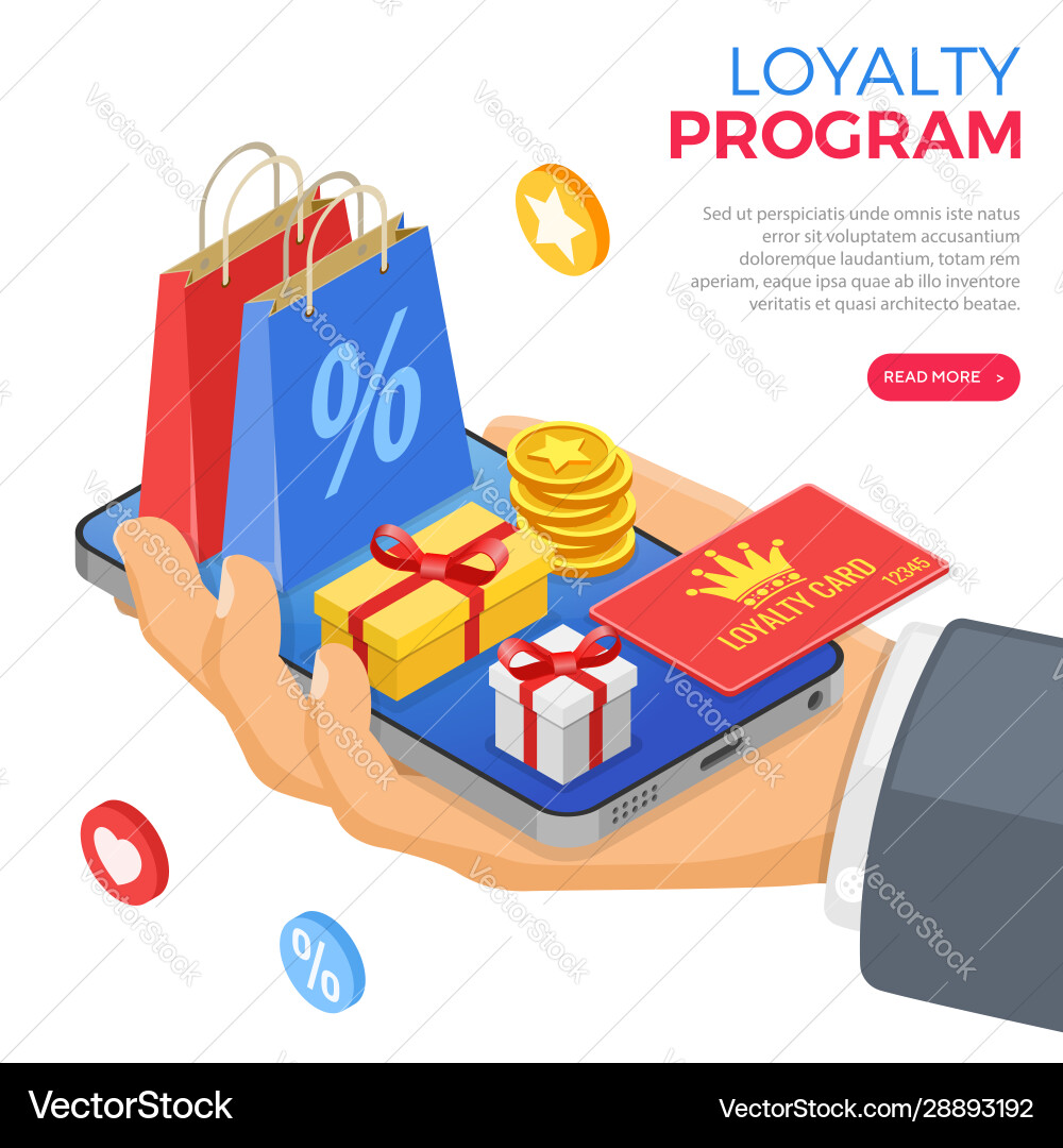 Customer loyalty programs banner Royalty Free Vector Image