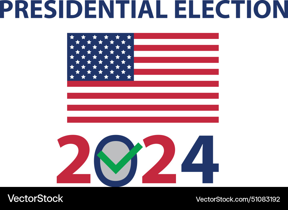 Design for presidential election 2024 Royalty Free Vector