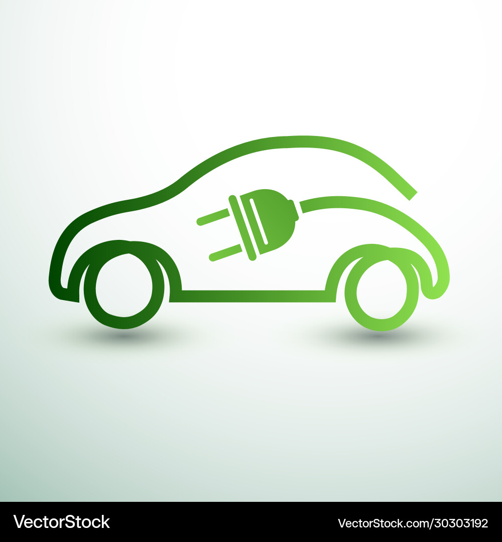Electric car Royalty Free Vector Image - VectorStock