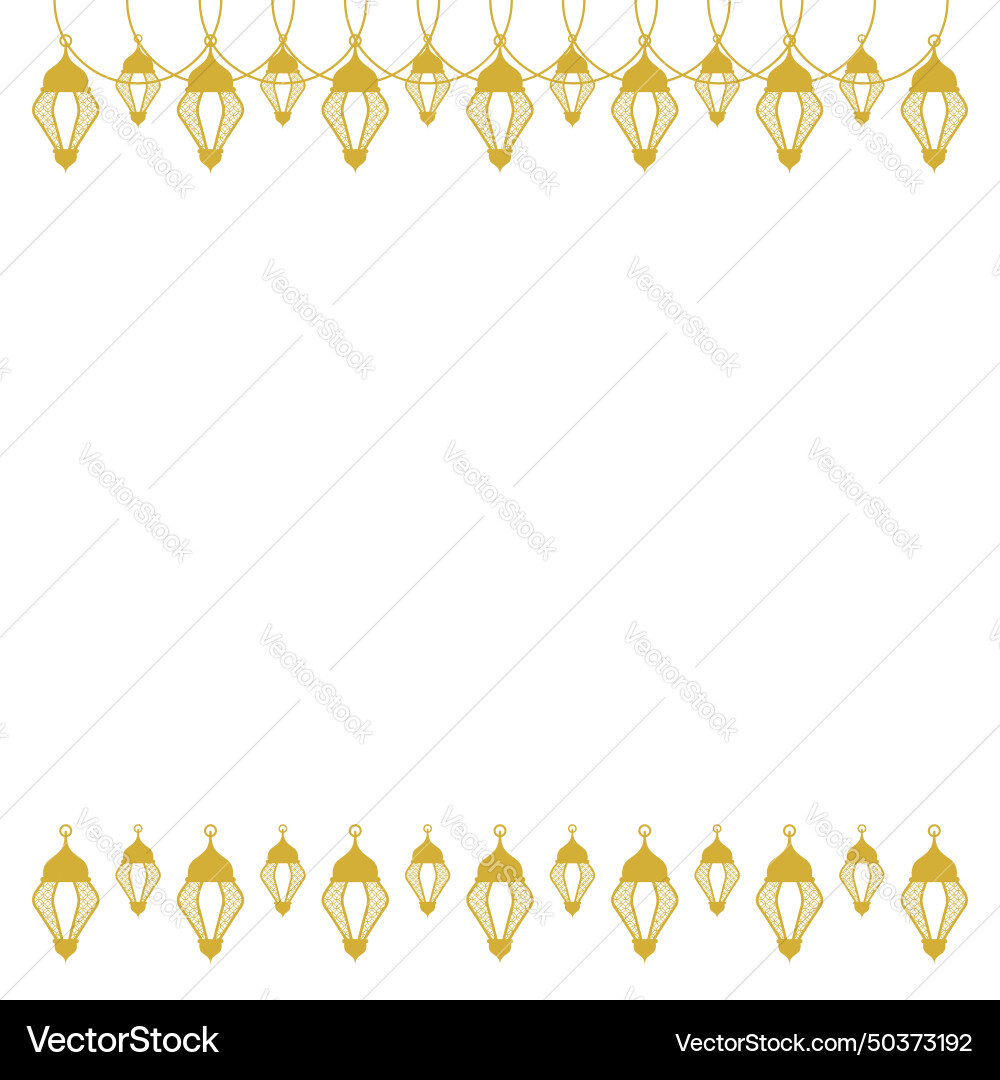 Lantern design frame element collection Royalty Free Vector