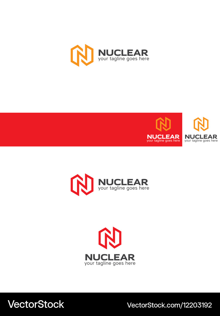 Logo with the letter n stylized as lightning Vector Image