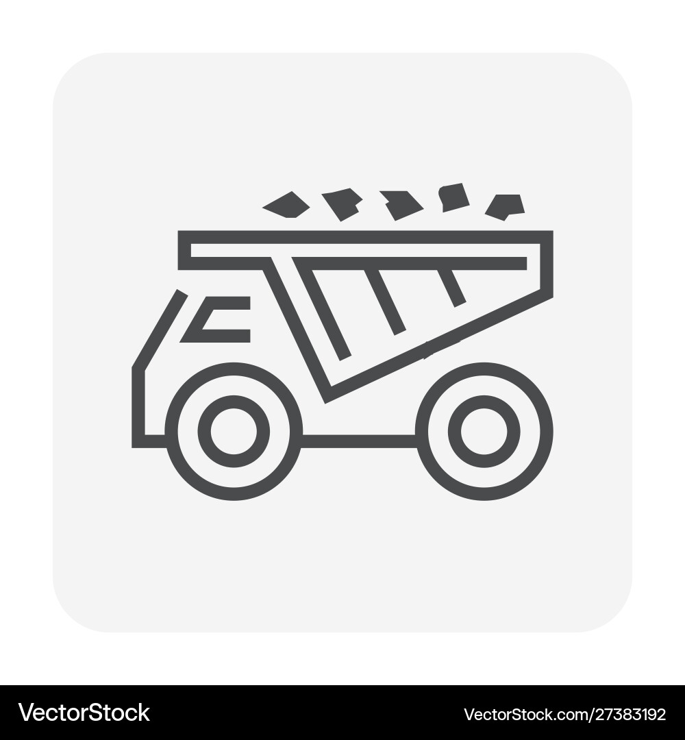 Ore Truck Icon - Mining Equipment Royalty Free Vector Image