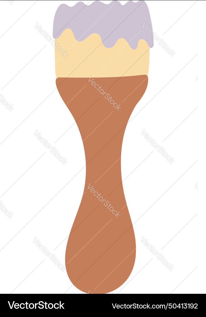 Paintbrush with paint hand drawn Royalty Free Vector Image