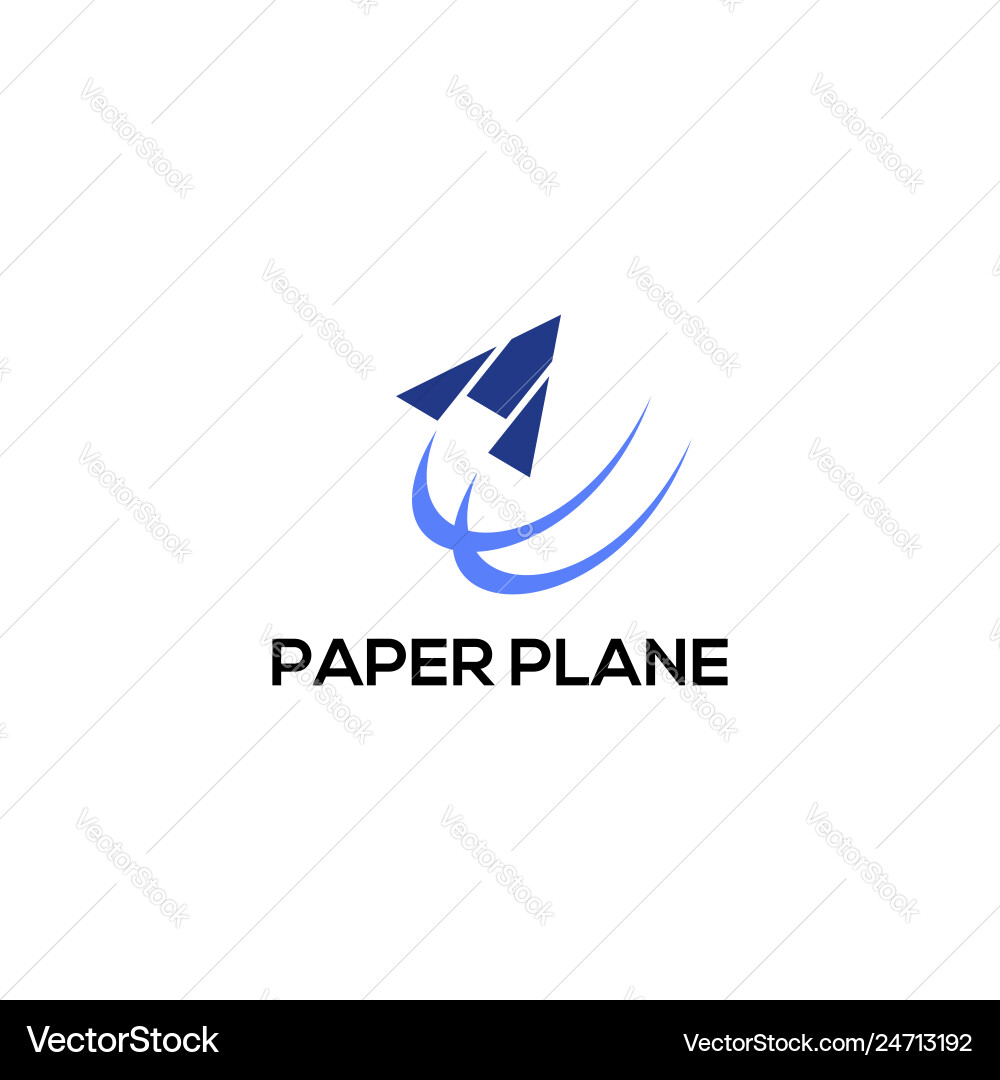 Paper plane logo Royalty Free Vector Image - VectorStock