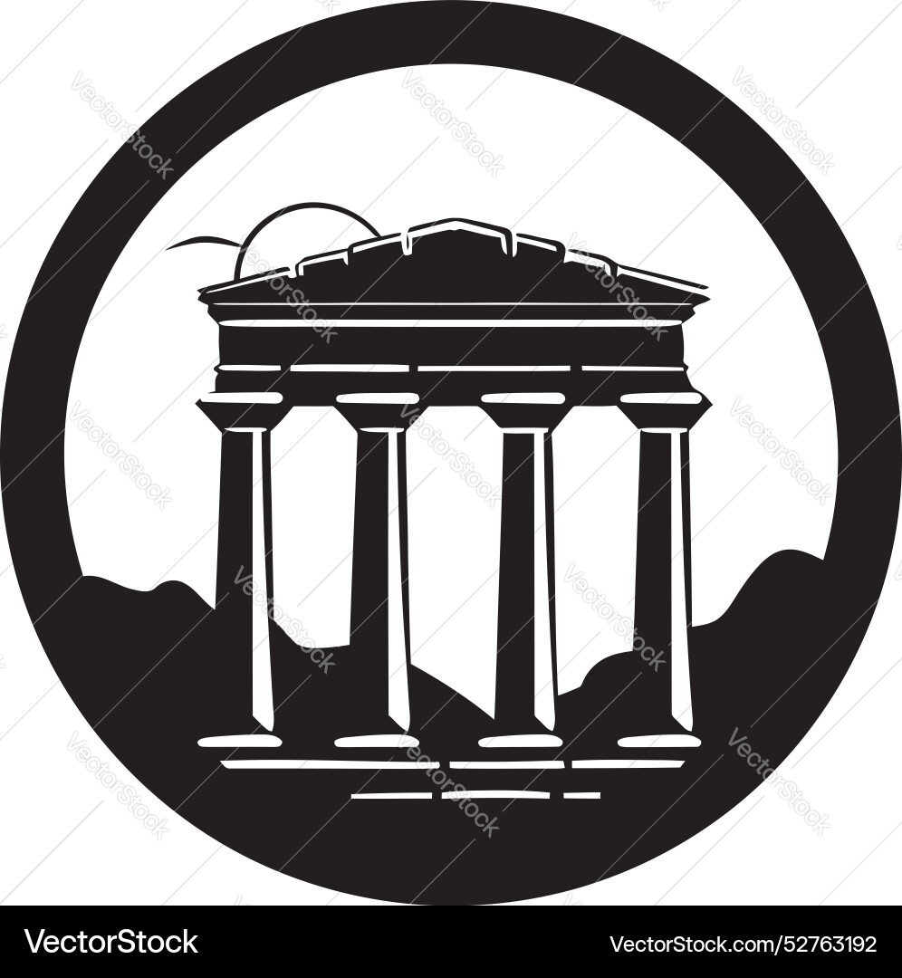 Timeless elegance greek architecture Royalty Free Vector