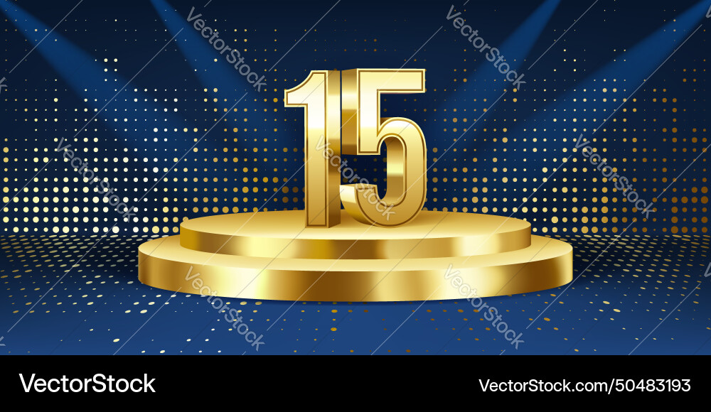 15th year anniversary background Royalty Free Vector Image