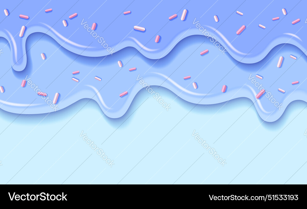 Candy or ice cream drip with sprinkle decoration Vector Image