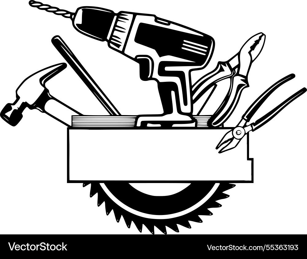 Carpenter tools svg home builder clipart Vector Image
