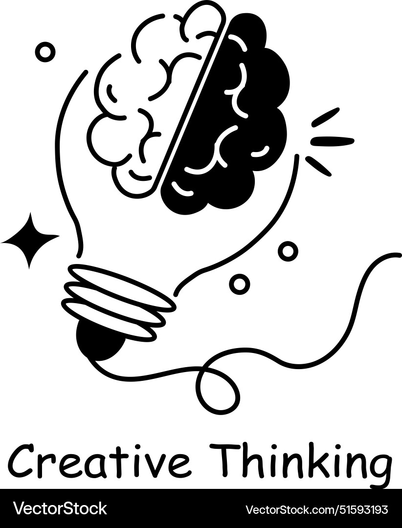 Creative thinking Royalty Free Vector Image - VectorStock