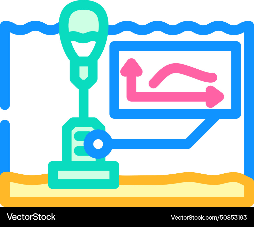 Currents tidal power color icon Royalty Free Vector Image