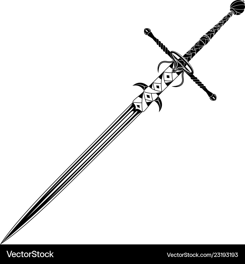 Fantasy sword 0010 Royalty Free Vector Image - VectorStock