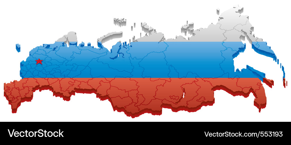 Map of russia Royalty Free Vector Image - VectorStock