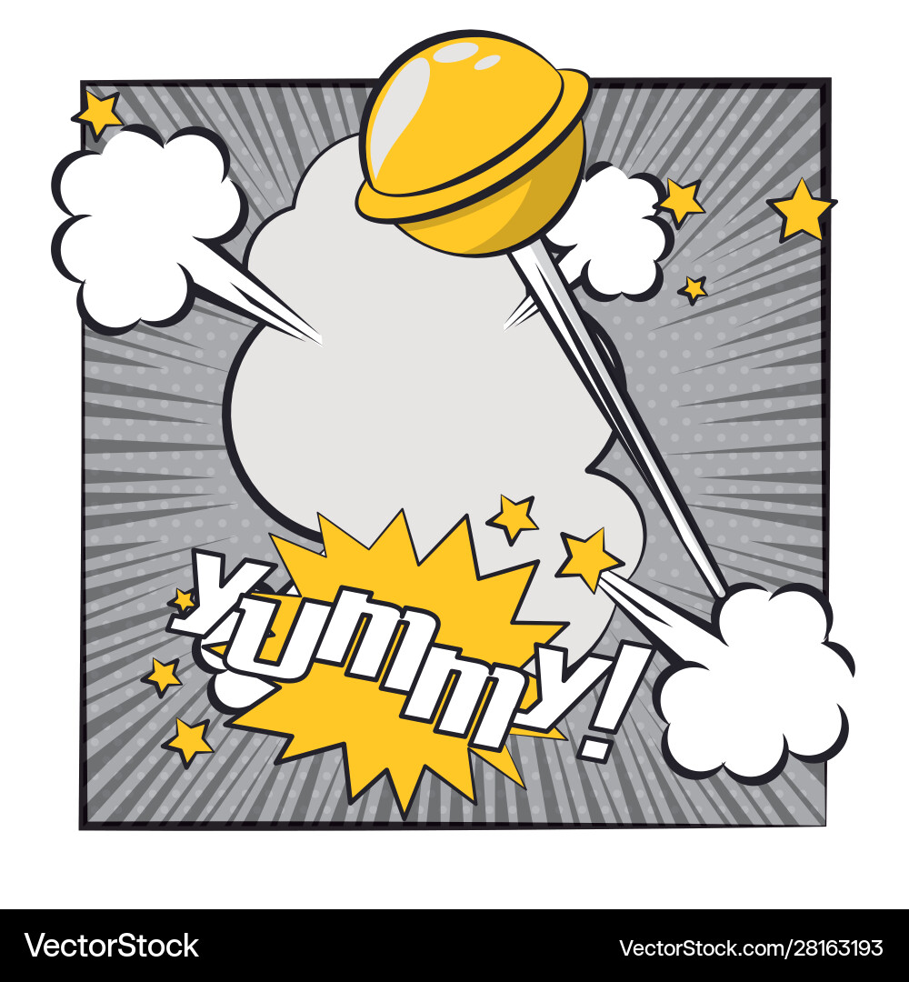 Pop Art Lollipop Poster Royalty Free Vector Image