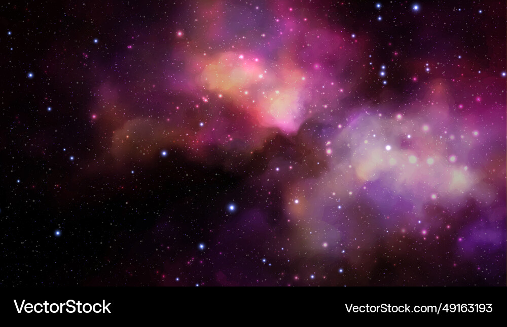 Space background with realistic nebula Royalty Free Vector
