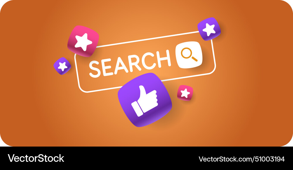 A poster with search bar for useful Royalty Free Vector