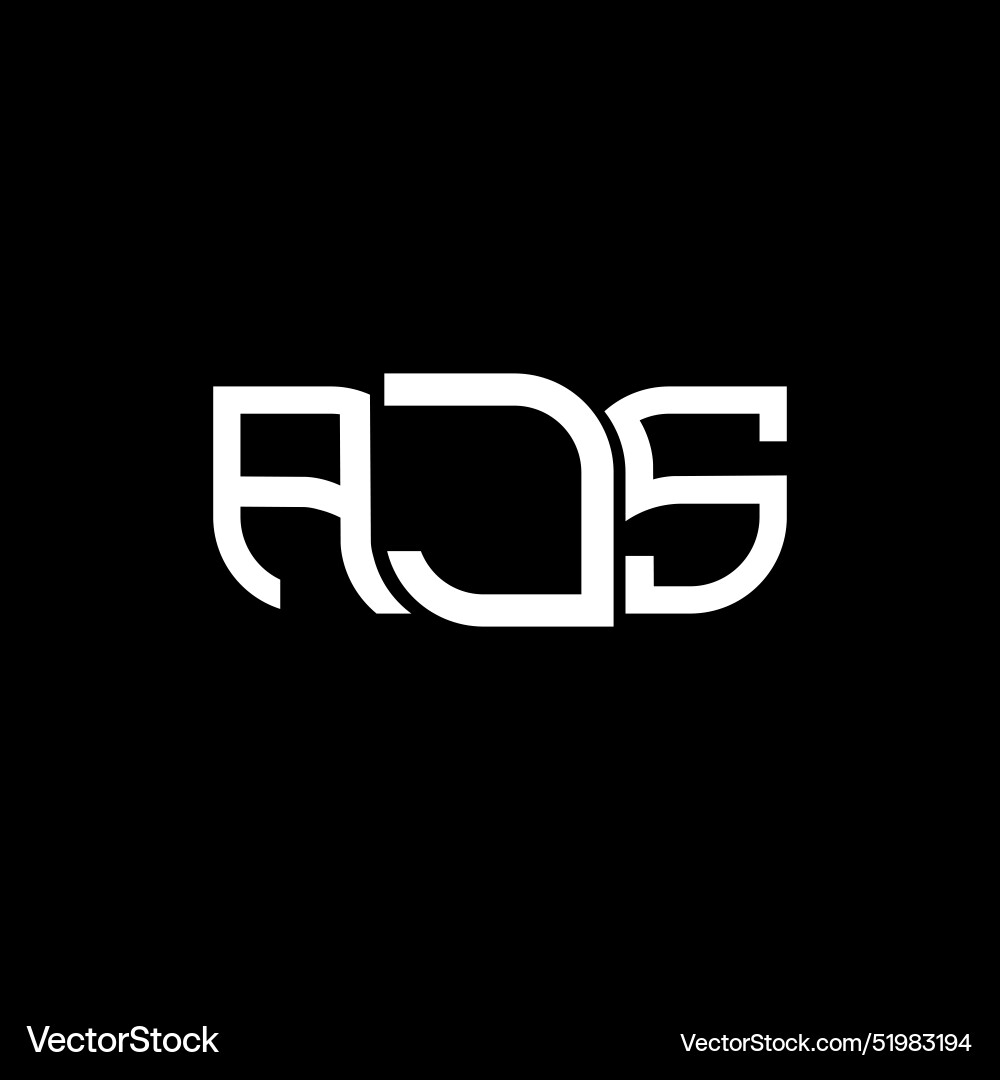 Ajs logo design ajs simple and modern logo ajs Vector Image