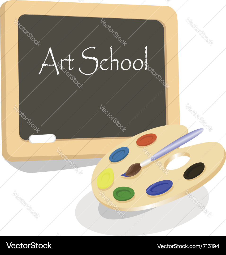 Art school emblem Royalty Free Vector Image - VectorStock