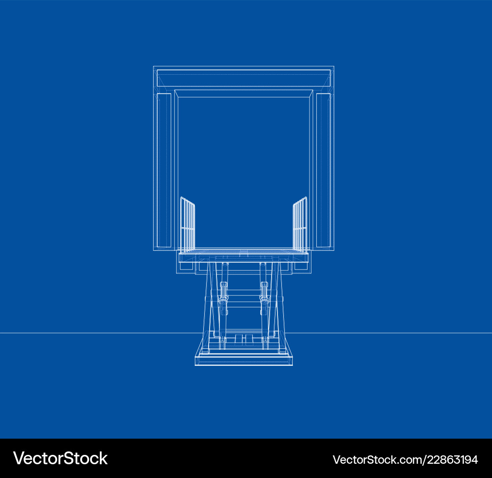 Dock Leveling Konzept Lizenzfreies Vektorbild
