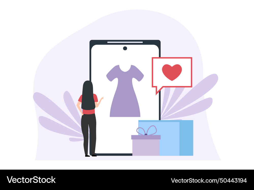E commerce flat design Royalty Free Vector Image