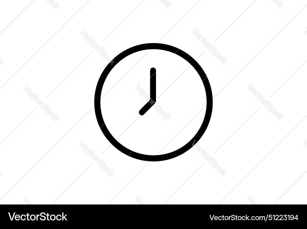 Icon clock high quality black style pixel perfect Vector Image