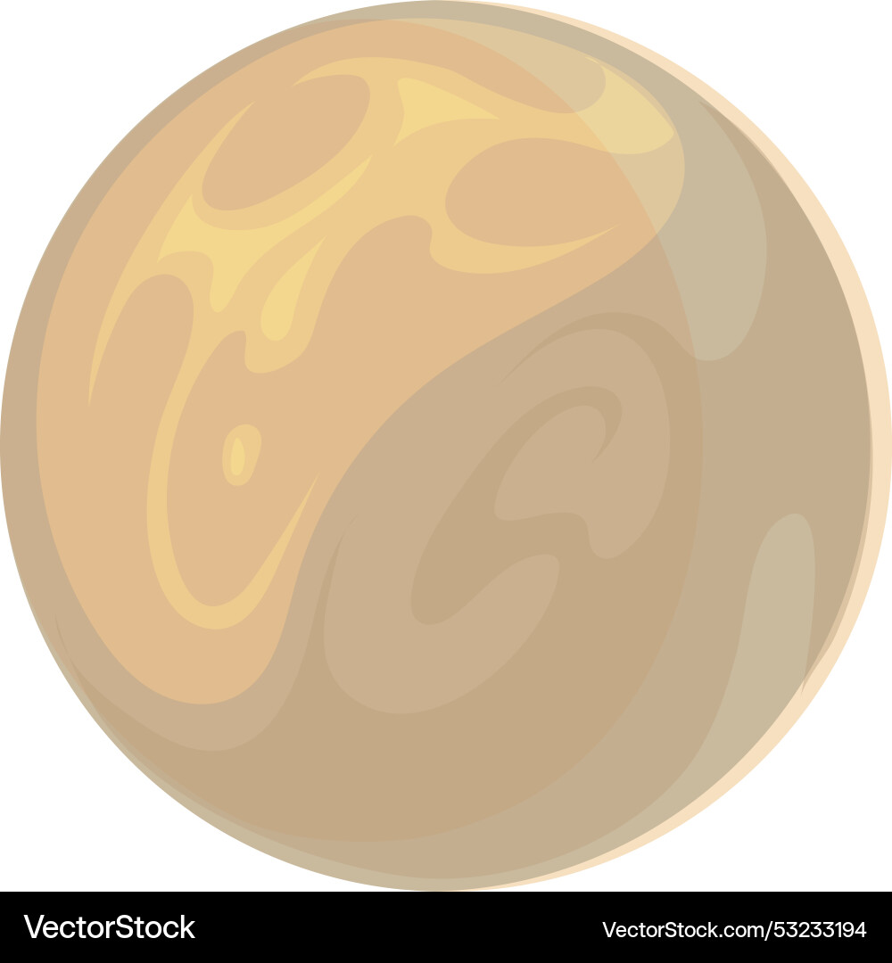 Mercury icon cartoon solar system planet symbol Vector Image