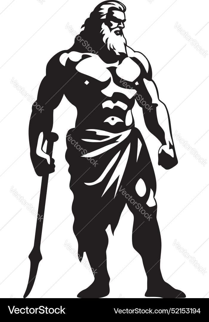 Mythic defender iconic hercules emblem legendary Vector Image
