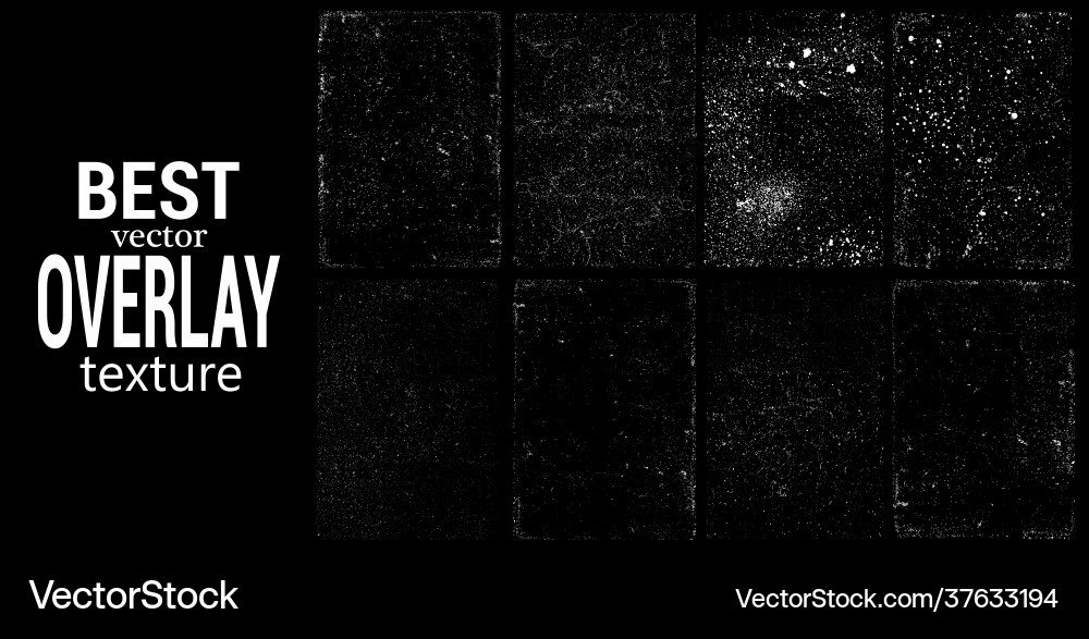 Overlays stamp texture with effect grunge damage Vector Image