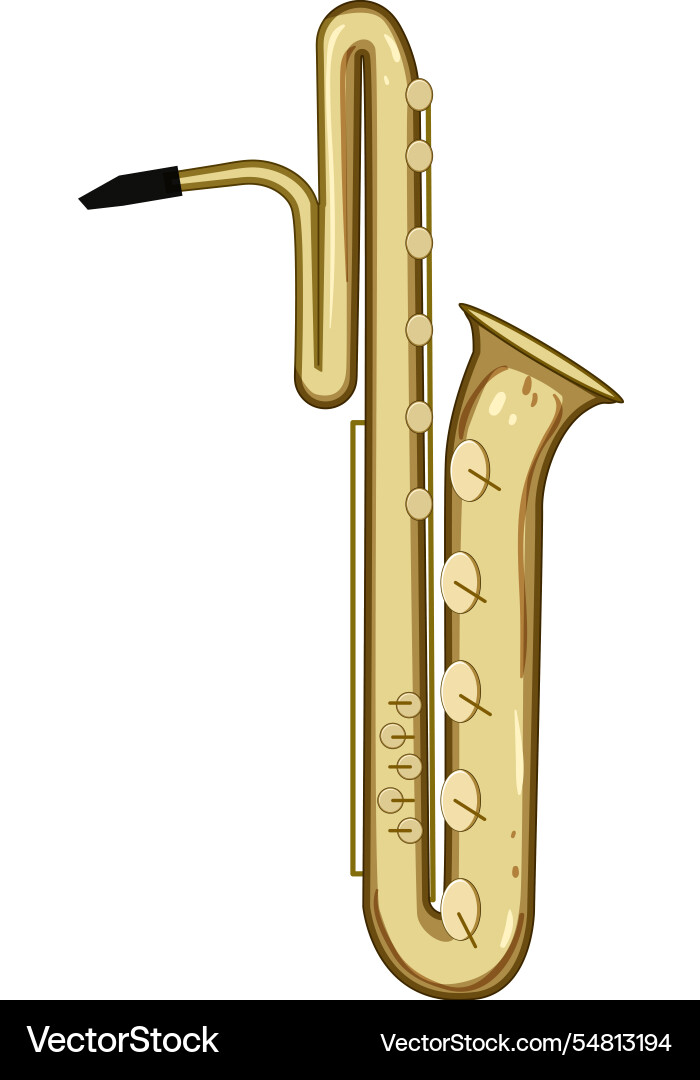 Reed saxophone cartoon Royalty Free Vector Image