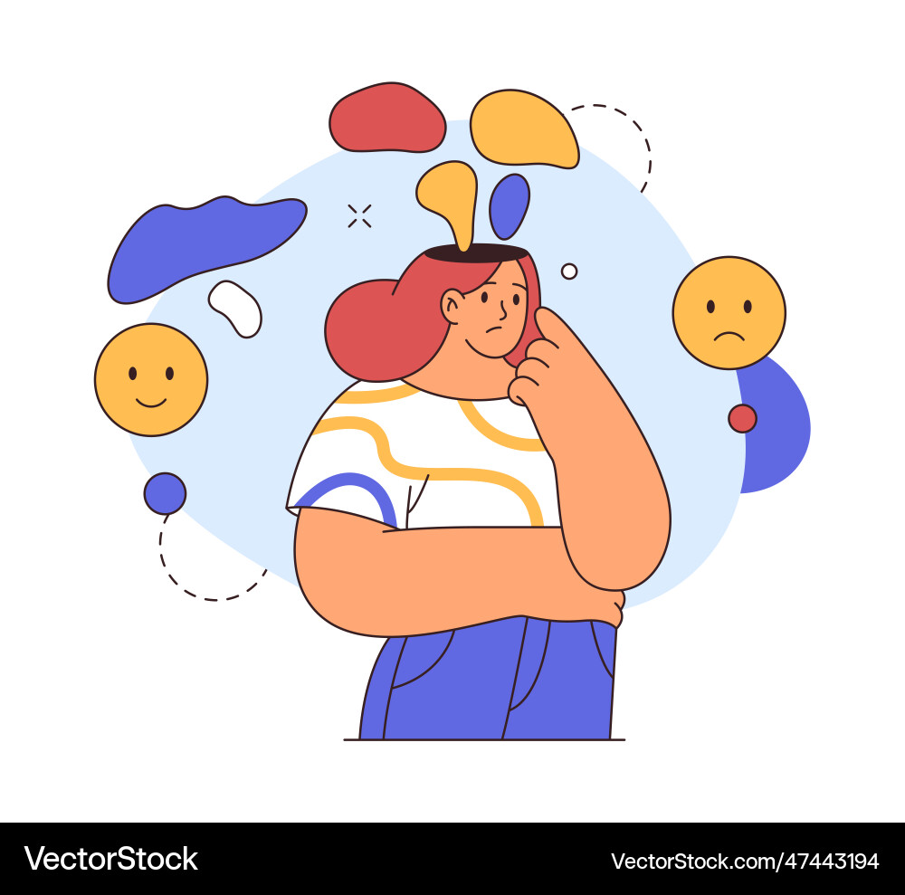 Split Personality Moods Royalty Free Vector Image