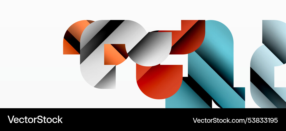 Abstract background colorful geometric curve Vector Image