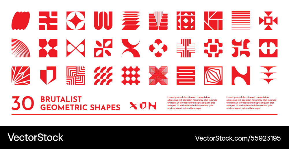 Abstract tech icons design logo shapes modern Vector Image