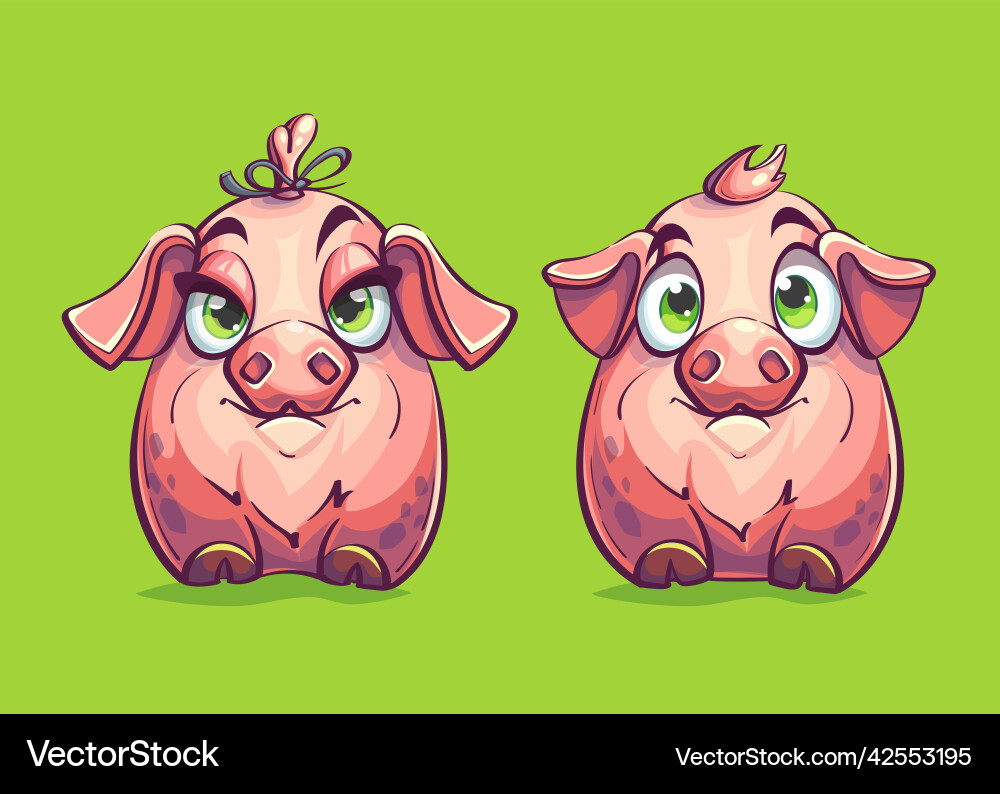 Background two funny cartoon Royalty Free Vector Image