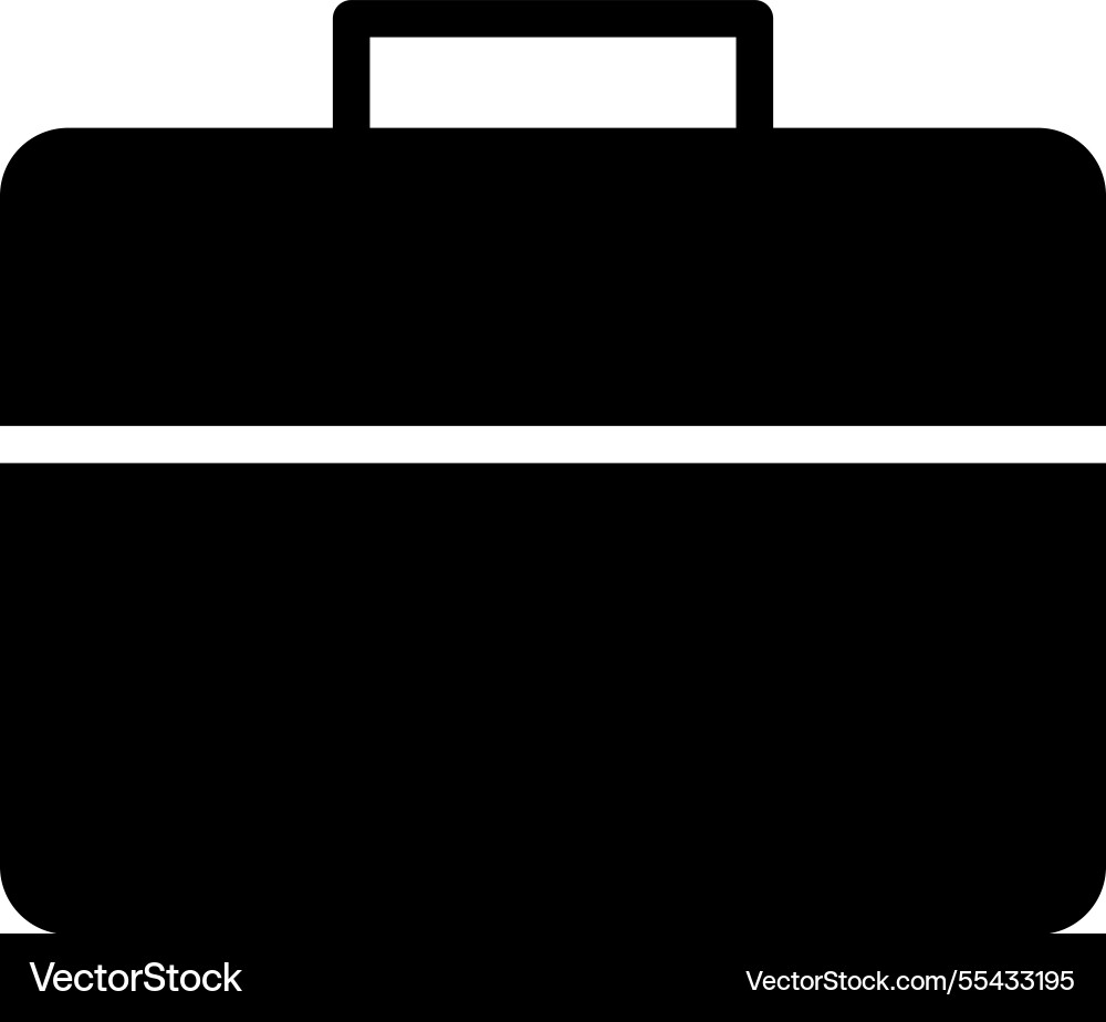 Black portfolio symbol Royalty Free Vector Image