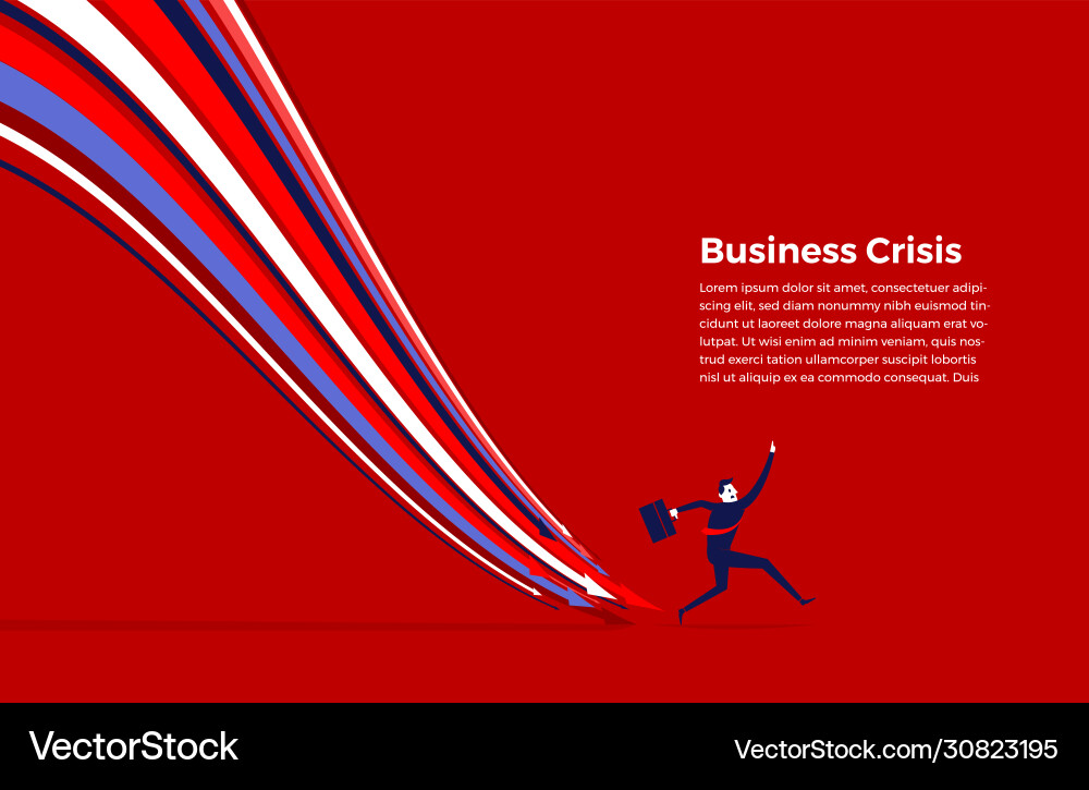 Business crisis 01 Royalty Free Vector Image - VectorStock