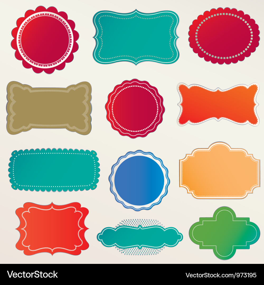 Frame labels set vintage Royalty Free Vector Image