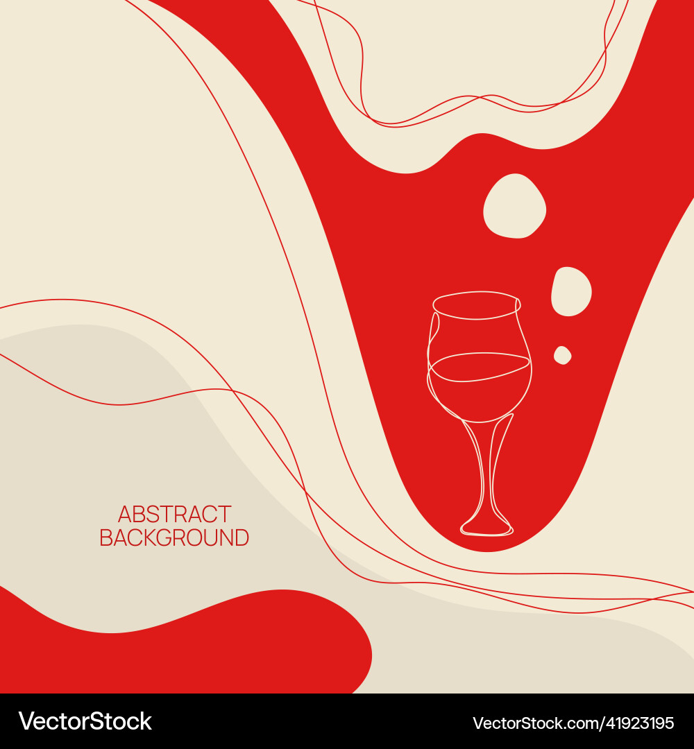 Glass of red wine Royalty Free Vector Image - VectorStock