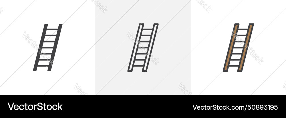 Ladder icon set home step symbol Royalty Free Vector Image