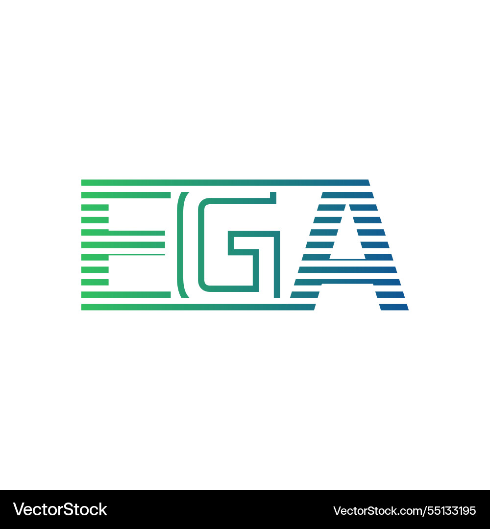 Modern ega logo design letter minimalist Vector Image